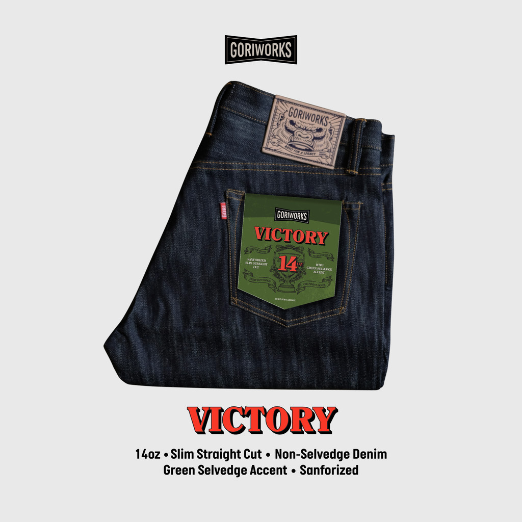 Gori Works Denim Victory - Non selvedge Raw Denim with selvedge accent ...