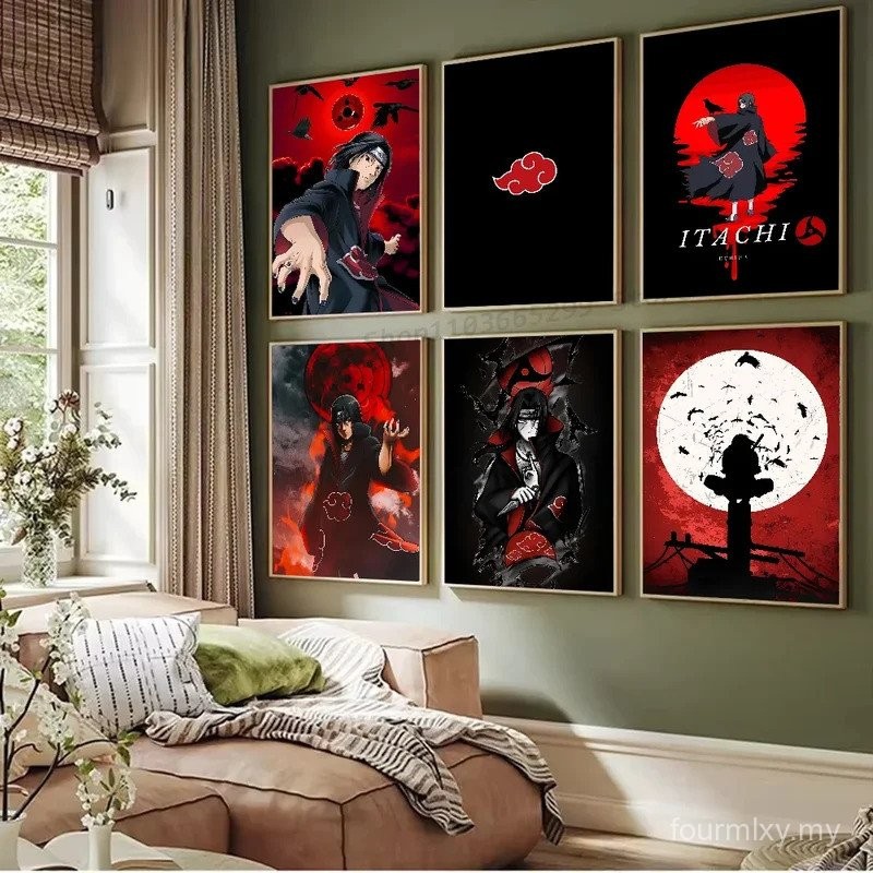 Anime I-Itachi U-Uchiha Anime Poster Paper Print Home Bedroom Entrance ...