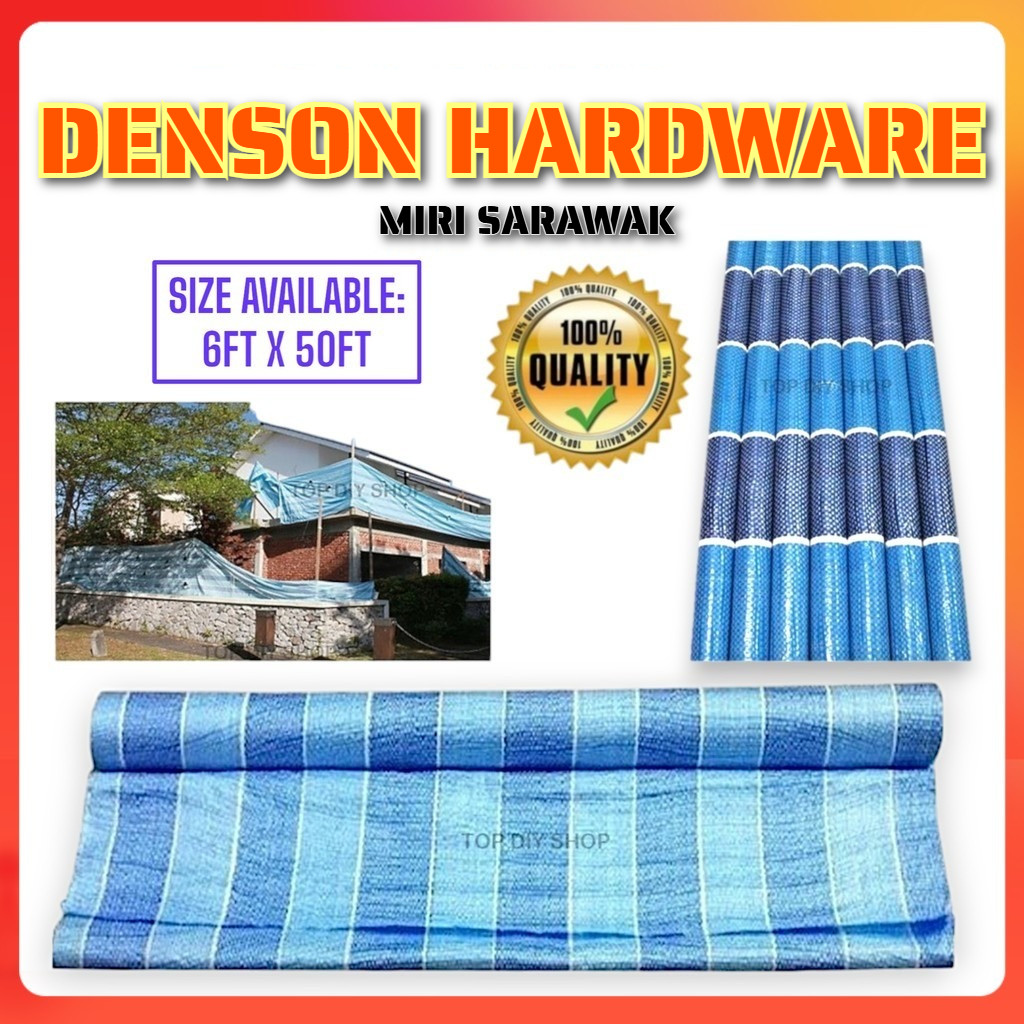 Blue White Canvas Roll PE Tarpaulin Canvas / Kanvas Plastik Biru Putih ...