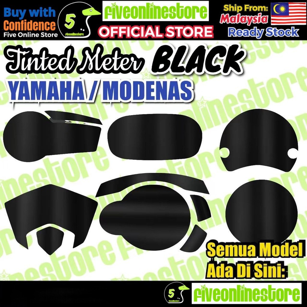 Meter Tinted Black Yamaha Y16 Y16ZR Y15 Y15ZR Y125Z Avantiz Solariz ...
