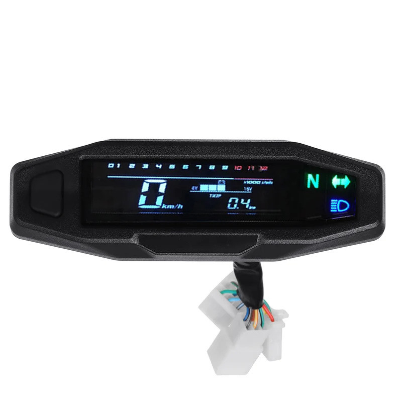 12V Universal ATV Motorcycle Meter Digital Speed Meter LED Tachometer ...
