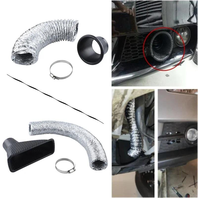 Air Intake Vent Car Front Bumper Grille Inlet Pipe Kit Injection System ...