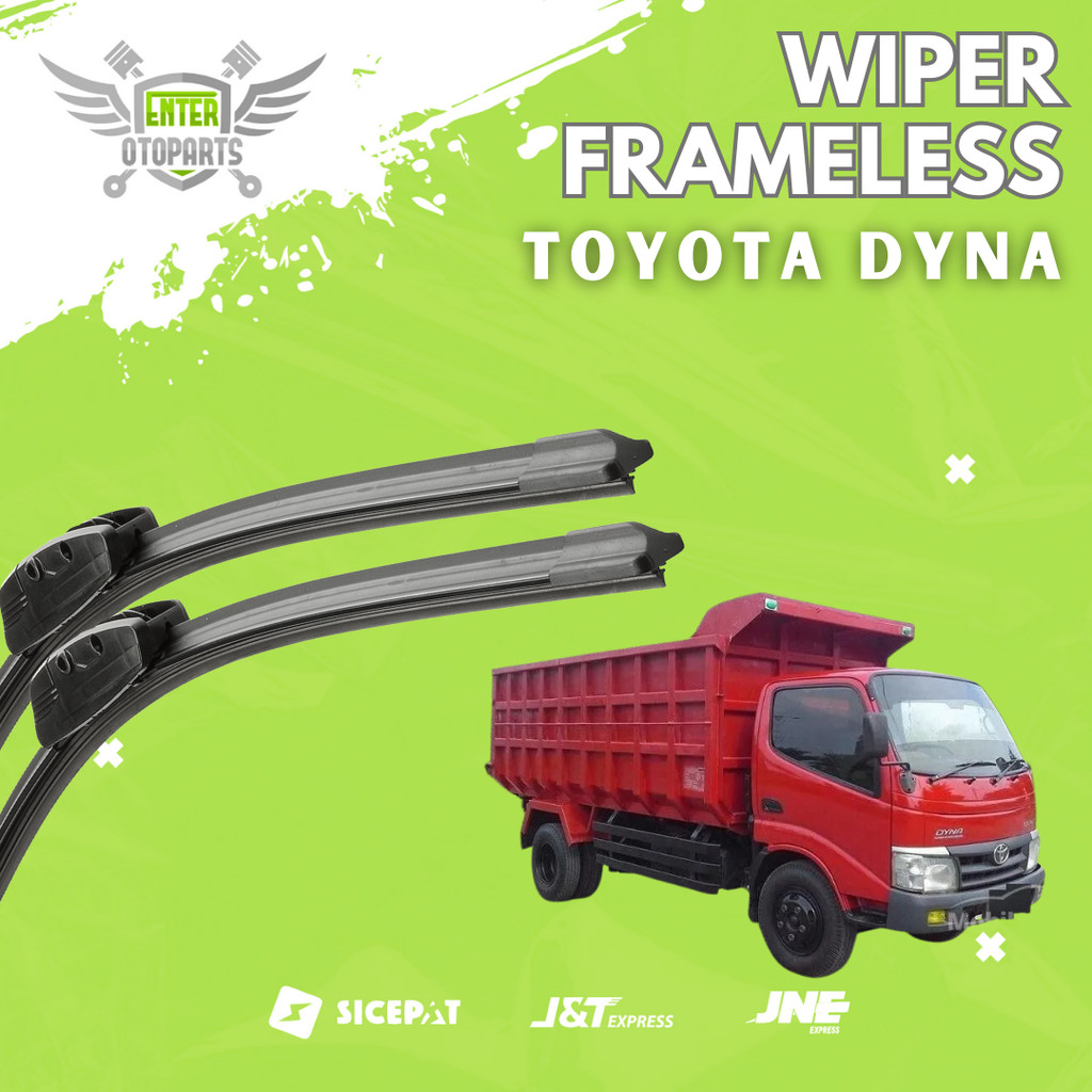 Toyota Dyna Truck Frameless Car Wiper | 1 Set Left & Right Without Full ...