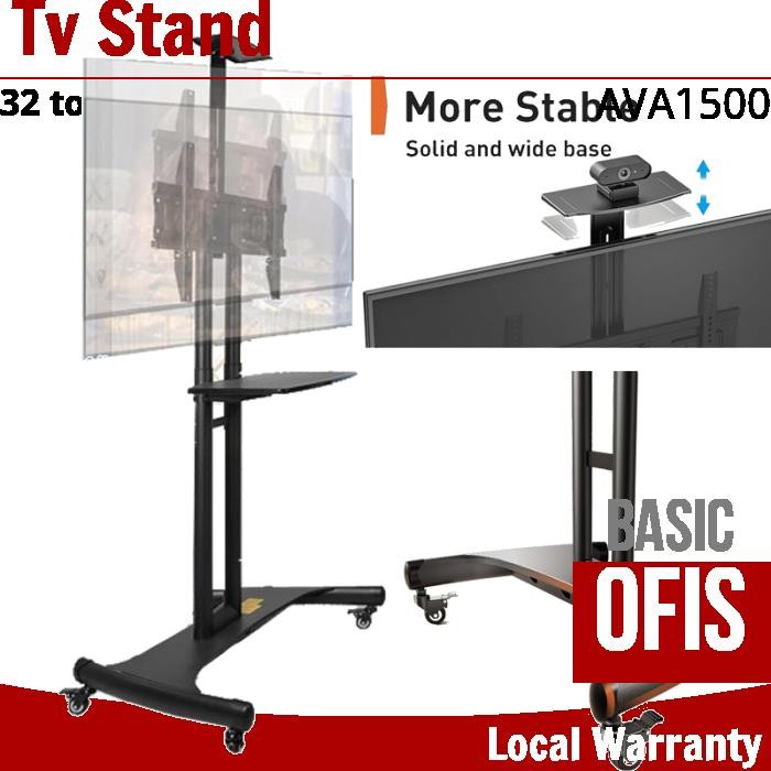 AVA1500-60-1P Portable Heavy Duty Mobile TV Stand Trolley 32-75 inch ...
