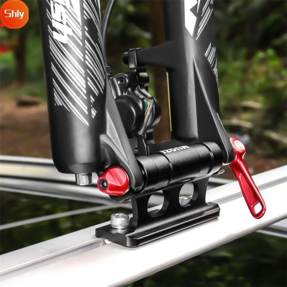 SHLY Bike Fork Mount Rack, Aluminum Alloy Black Red Car Roof Rack ...
