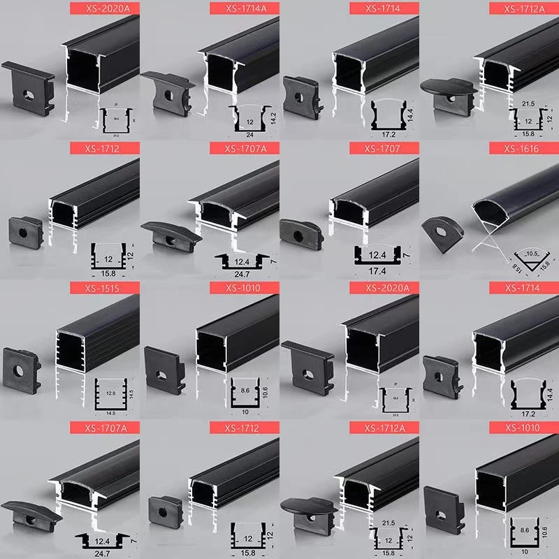 Led Linear Light Strip Black Linear Light Slot Aluminum Slot Exposed ...