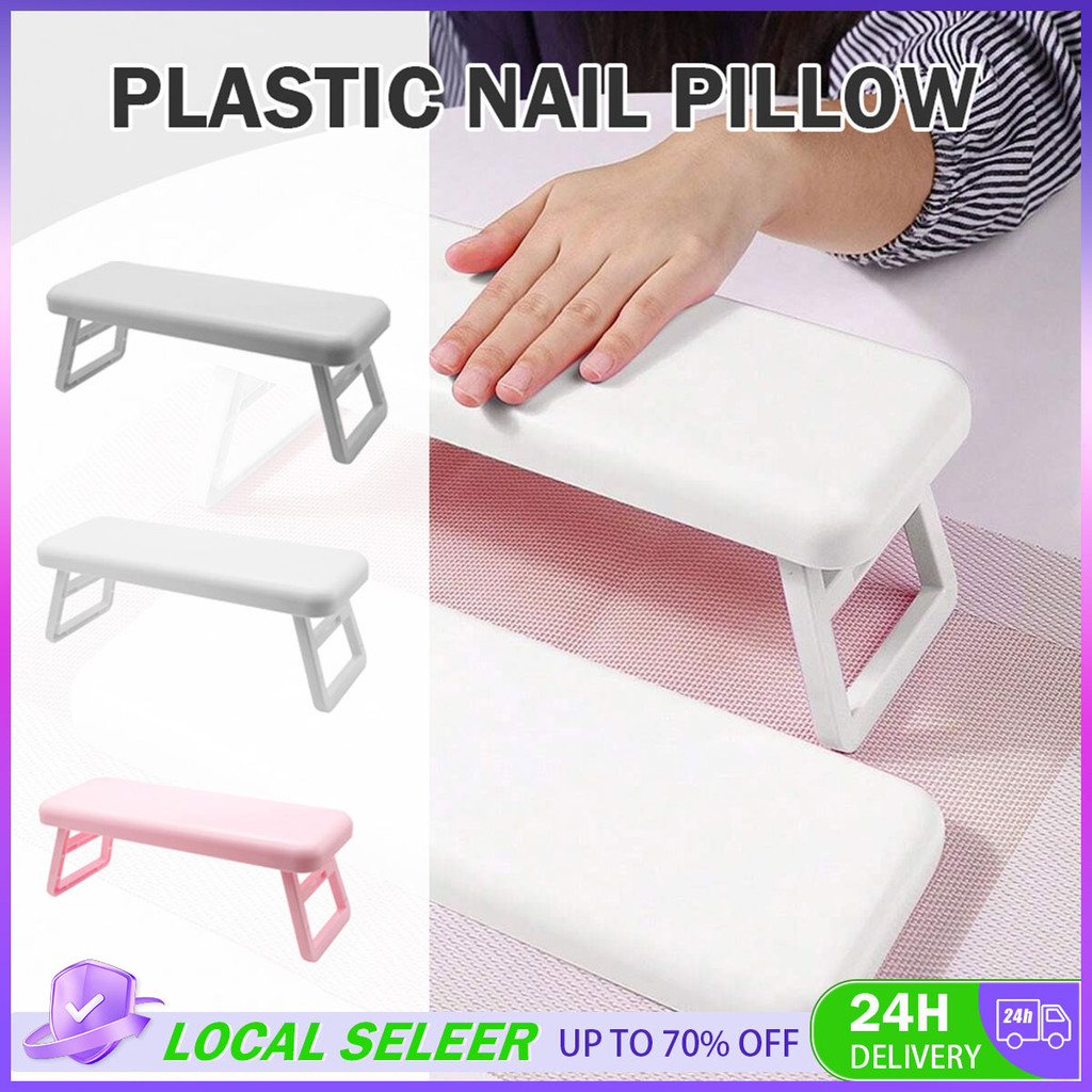 Heightened Manicure Hand Pillow ABS Plastic Foldable Grey/Pink/White ...