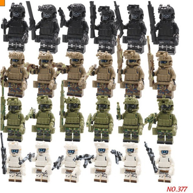 S25 swat army assembly toy, military assembly model - Combo set of 6 ...