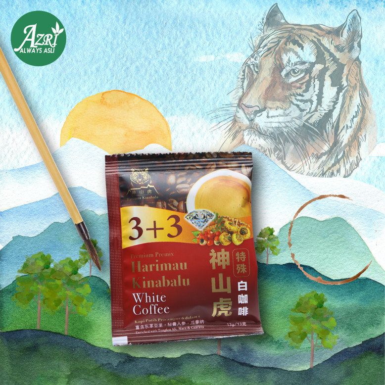 Harimau Kinabalu White Coffee ( 1 pcs/ 1 box = 5pc ) | Shopee Malaysia