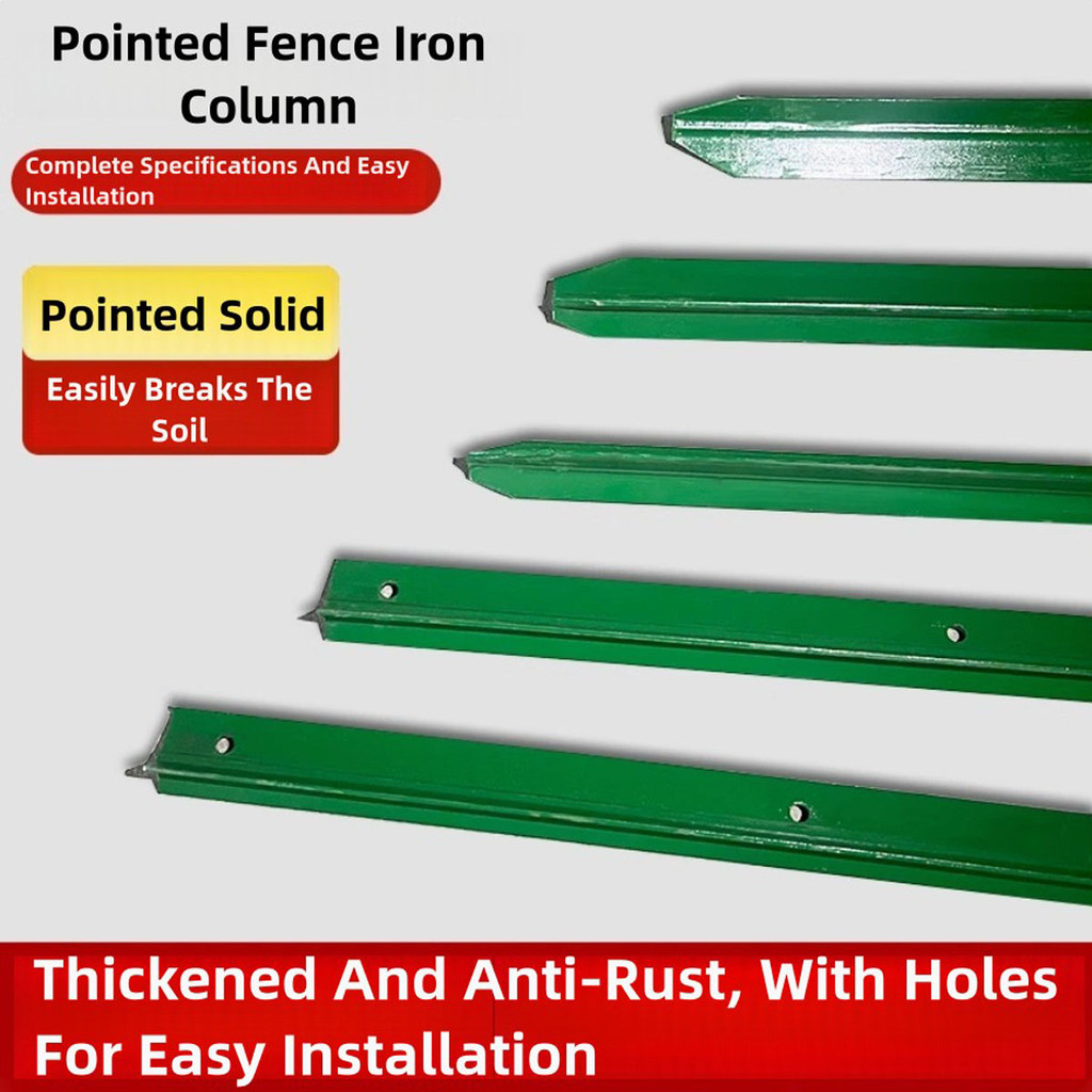 Besi Tiang Pagar 10pcs Pagar Cyclone Column Triangular Pointed Solid ...