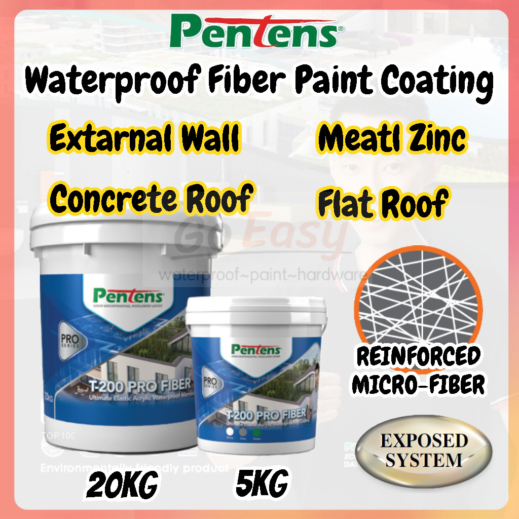20kg , 5kg l pentens t200 pro fiber l t200h waterproofing coating l ...