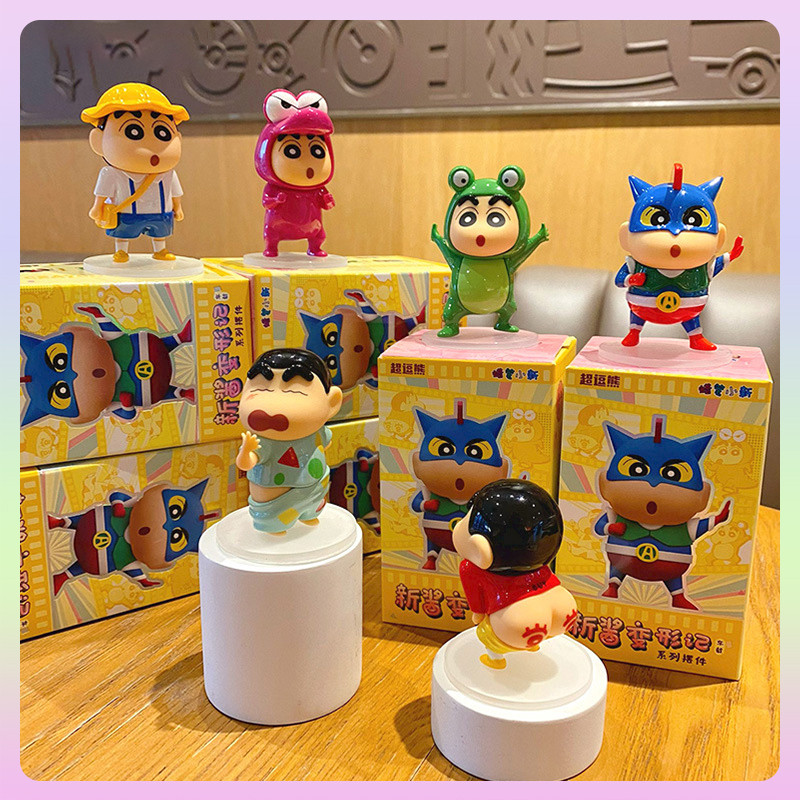 crayon shin chan deformation blind box toy pvc figure blind box set ...
