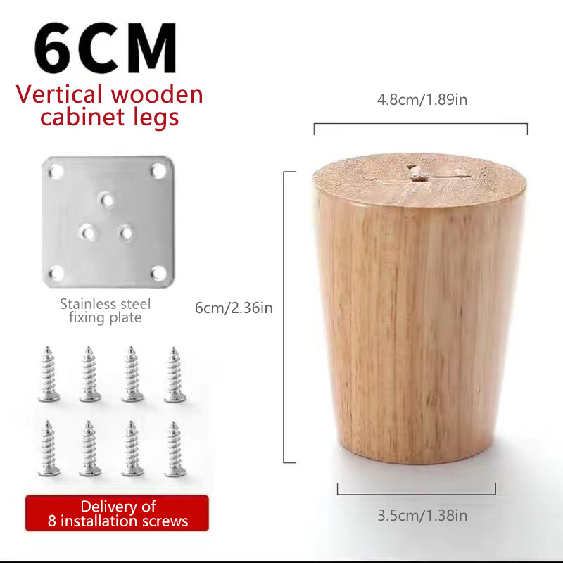 Solid Wooden Feet Support Straight Wood Furniture Legs Leg Sofa Bed ...