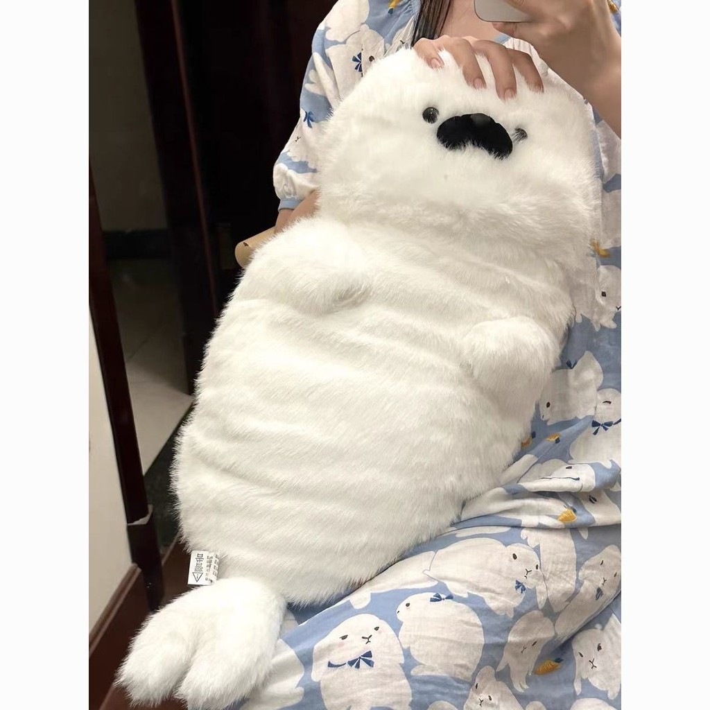 Shopee Official Cute Seal Plush Toy Doll Cute Lazy Seal Bed Sleeping ...