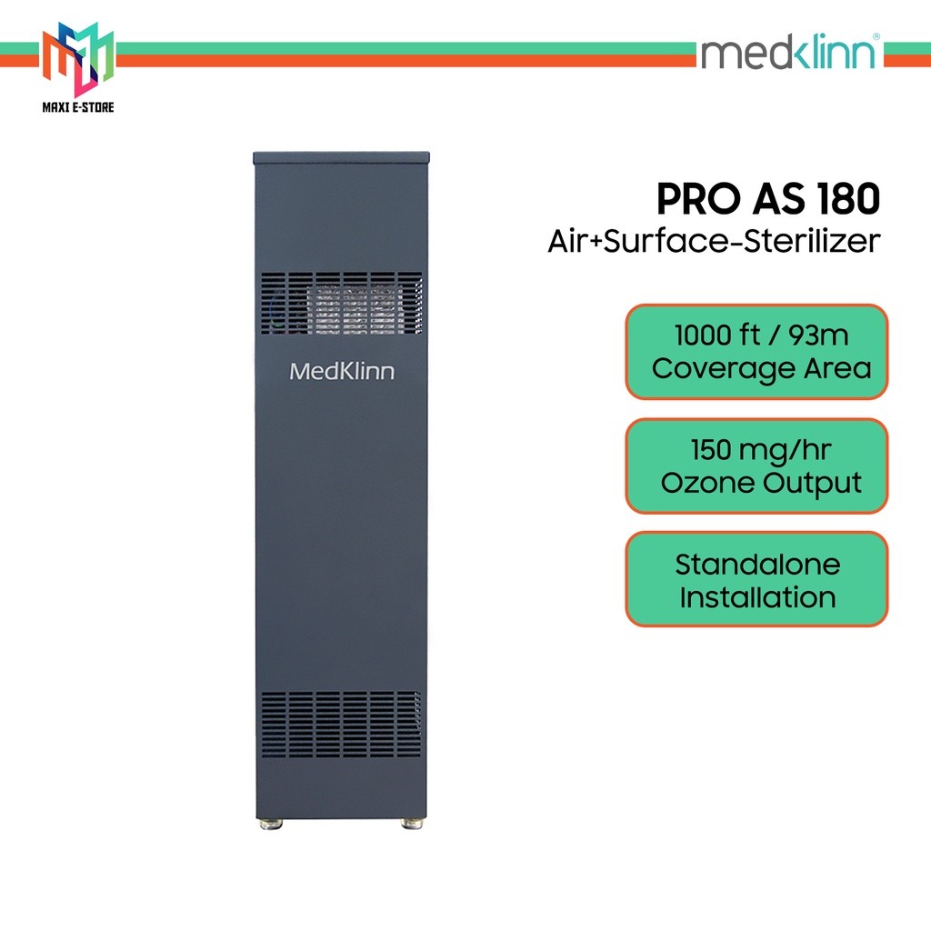 Medklinn PRO AS180 Air+Surface Sterilizers / Air Purifier 1000ft ...