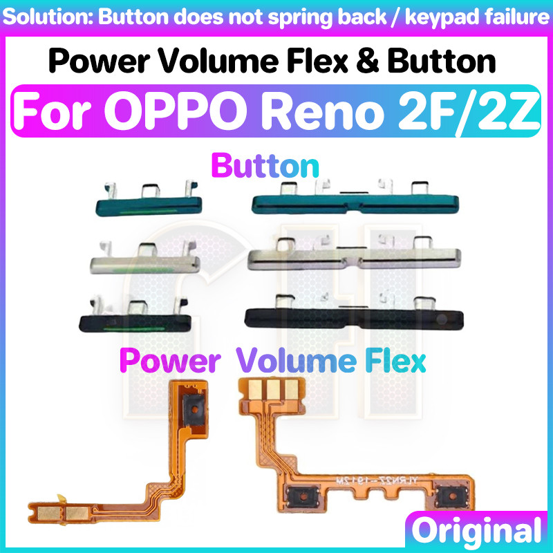 Power volume button flex For oppo reno 2F 2Z Side key Switch ON OFF Key Mute control Button ...