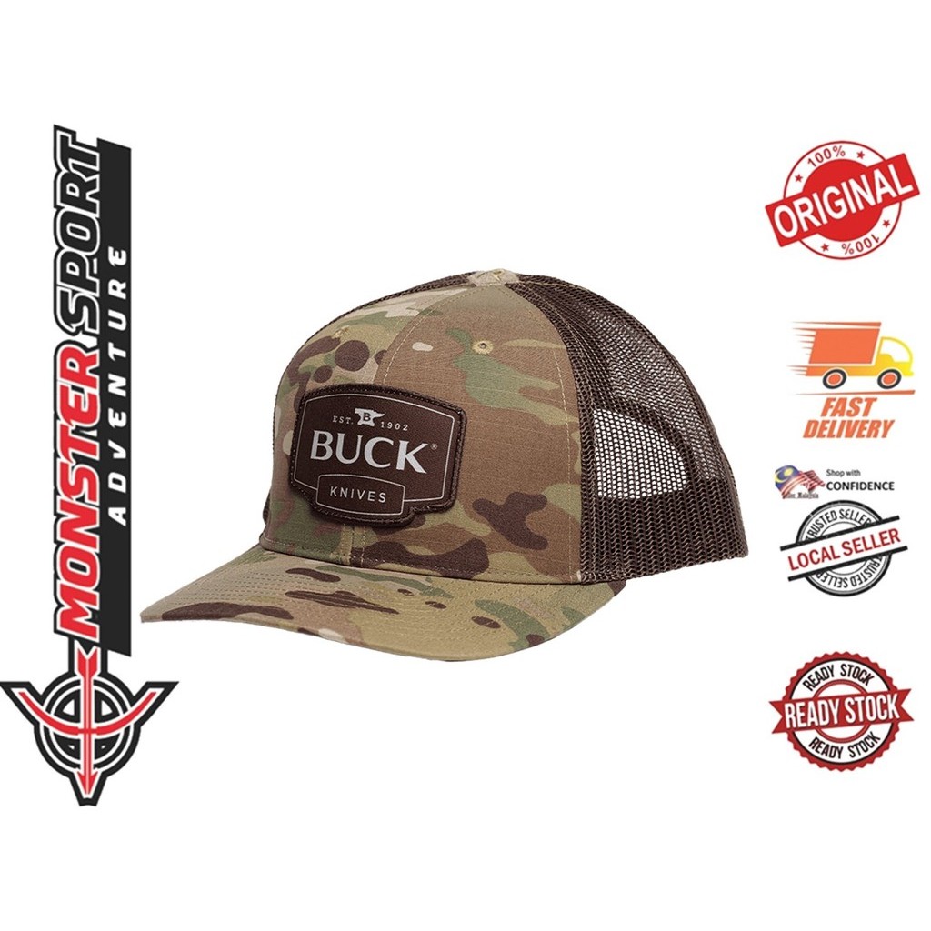 ORIGINAL Buck Multicam Trucker Hat Cap BU89146 | Shopee Malaysia
