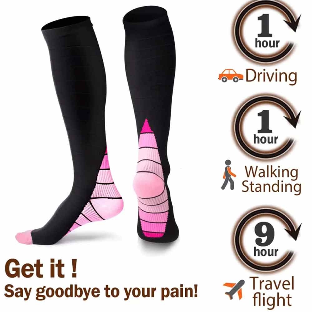 Compression Socks Women Men Marathons Circulation Athletic Edema ...
