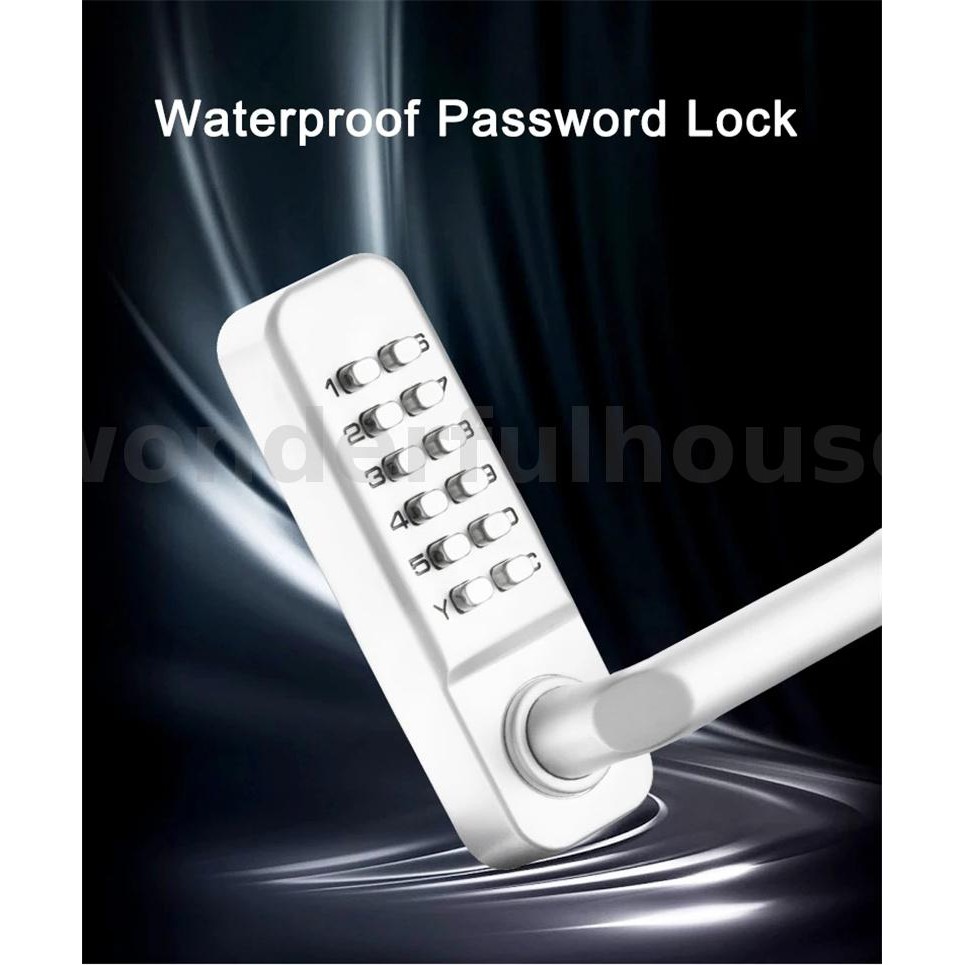 Waterproof Mechanical Password Number Door Lock Single Latch No Power ...