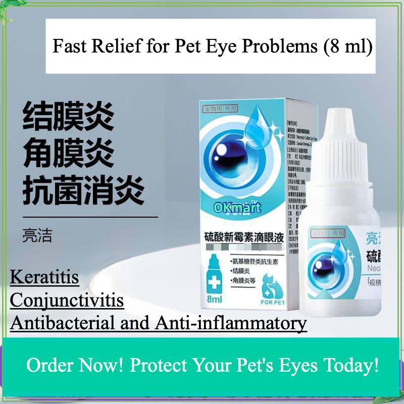 [Pet] Cats and Dogs Eye Drops 8ML to remove tears and remove eye feces ...