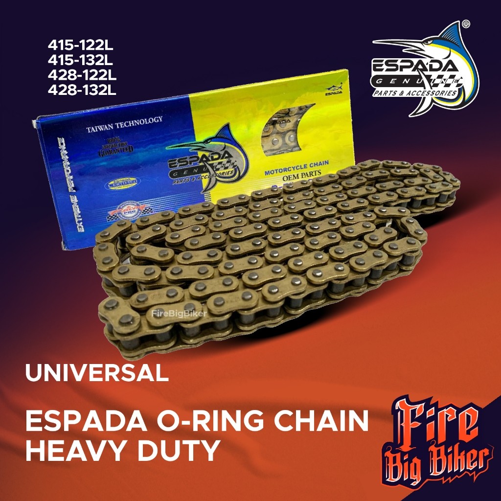 Espada O-RING CHAIN 428H 132L 122L Gold 415-122L 415-132L ORing Chain ...