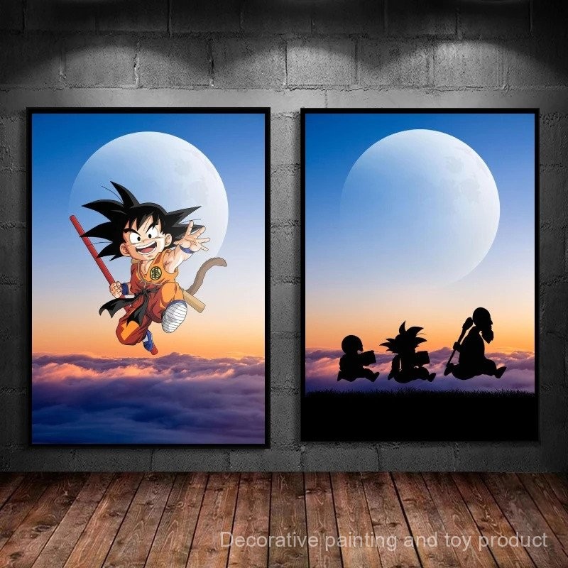 Canvas Poster Dragon Ball Goku Print Painting Modern Home Wall ...