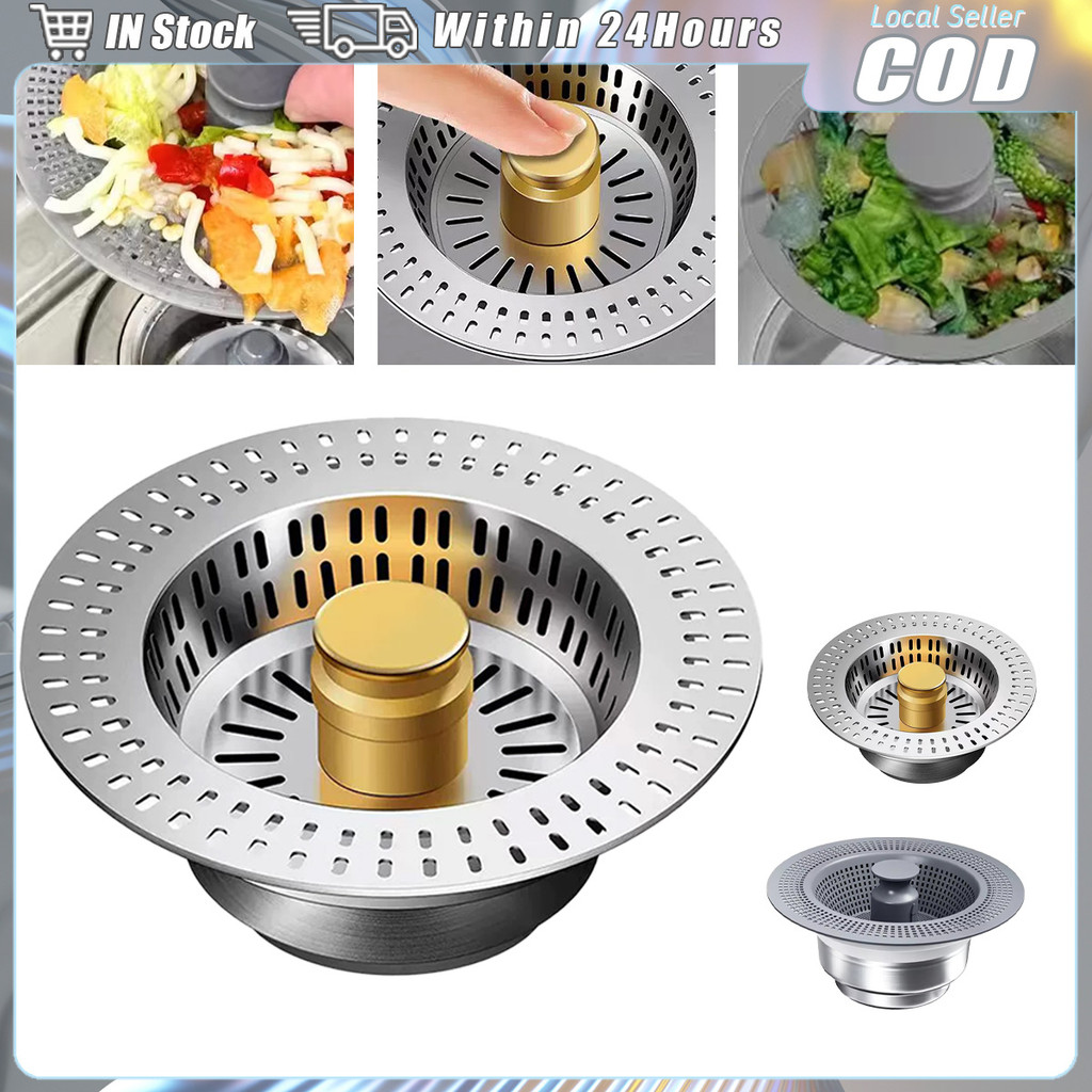 Kitchen sink filter Stainless steel sink Drain Strainer for vegetable ...
