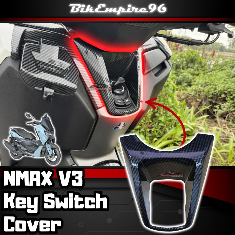 NMAX V3 155 2025 Key Switch Cover Carbon Design Water Transfer Cover ...
