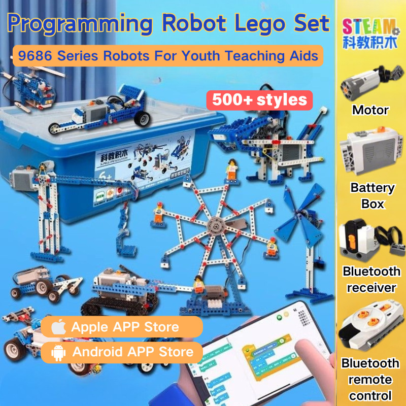 Programming Robot Compatible with LEGO 9686 Educational Robot Building Blocks Electric Science ...
