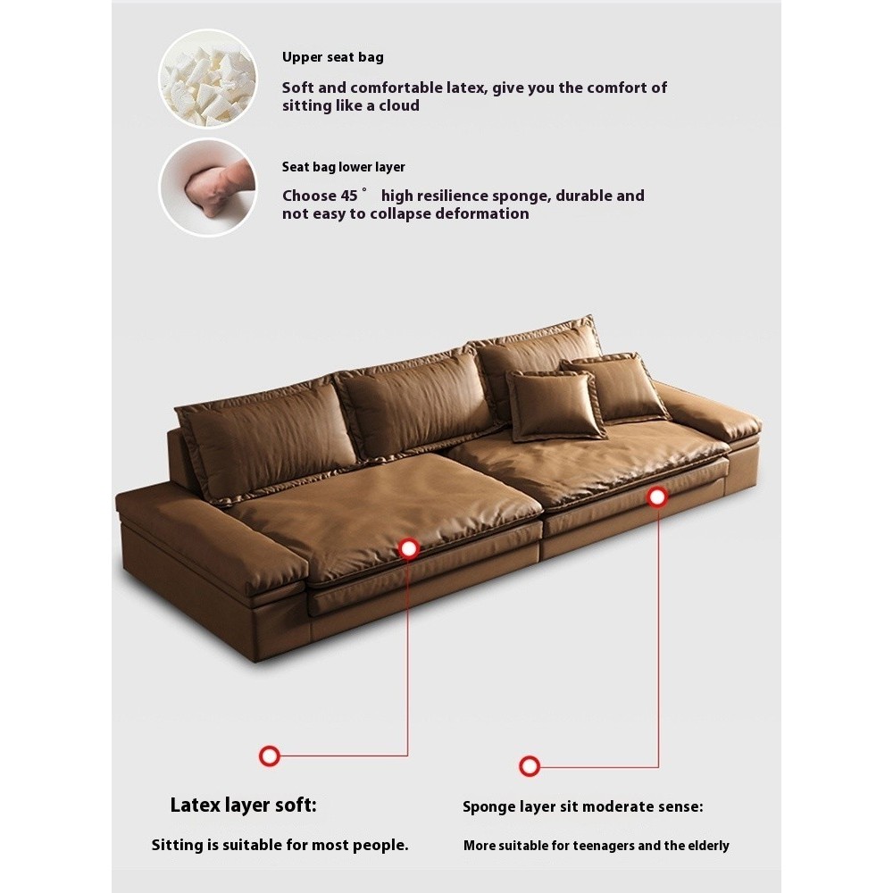 SPEEDJOY Technology Fabric Sofa Simple Modern Lazy Sofa Deep Latex Sofa ...