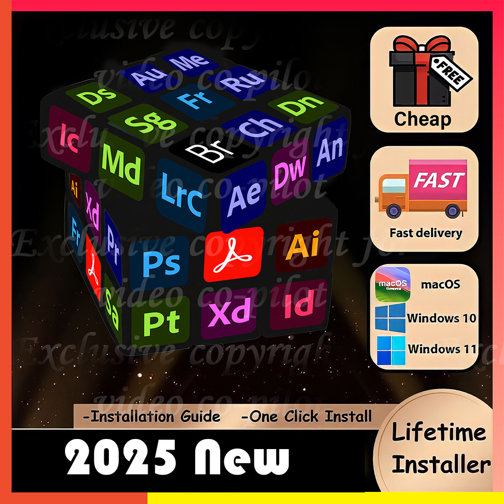 Adobe 2024~2025 Photoshop Illustrator Animate indesign Premiere After ...