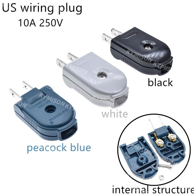 2 Flat Pin American Standard Power Plug Male Power Electric Plug ...