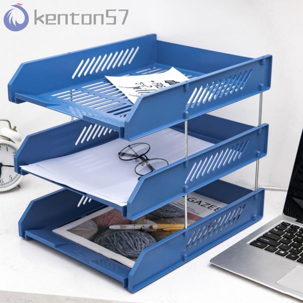 KENTON Three-layer File Rack, Desktop Organizer File Organizer A4 File ...