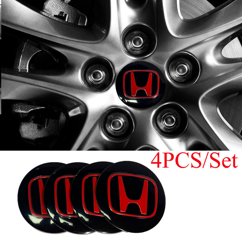 4 Pcs/Set Car Modified Wheel Rim Center Cap Sticker Auto Tire Hub Cap ...