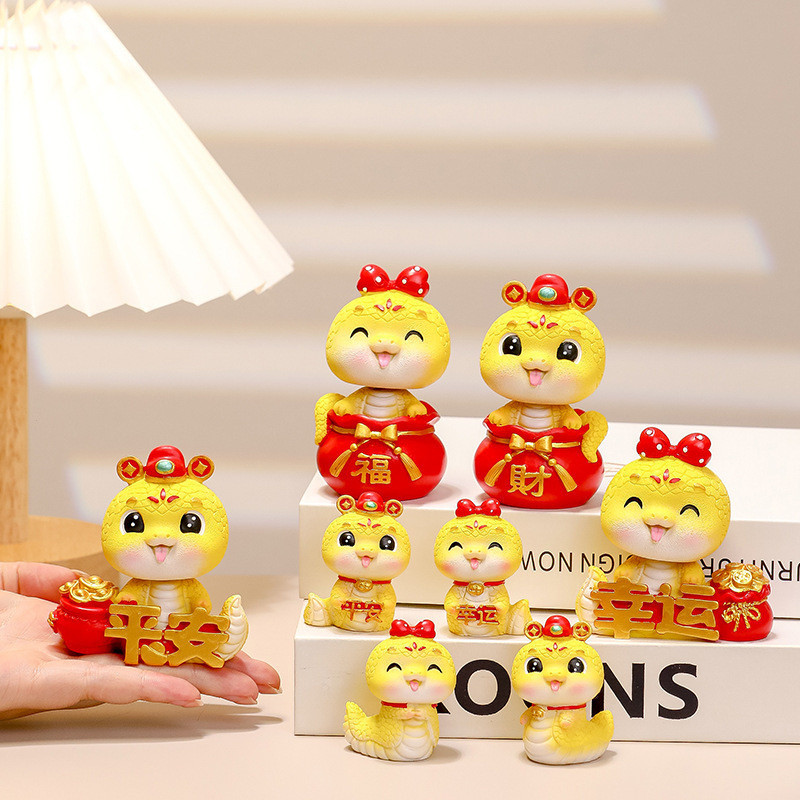 2025 CNY Decoraiton Shaking Head Snake Ornament Desktop Toy Chinese New ...