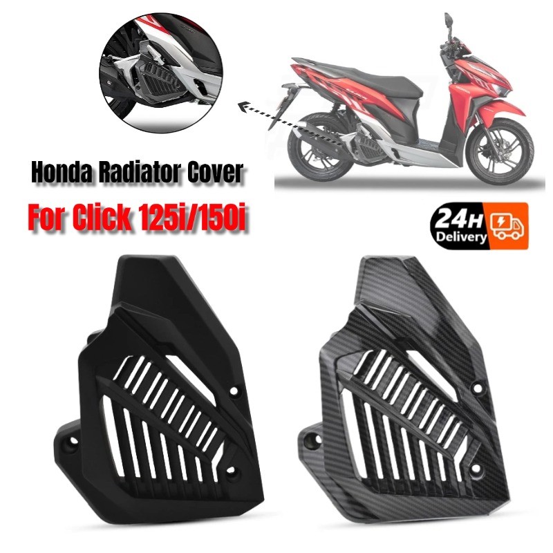 Honda Radiator Cover For Click 125i/150i V2 V3 Game Changer Matte Black ...
