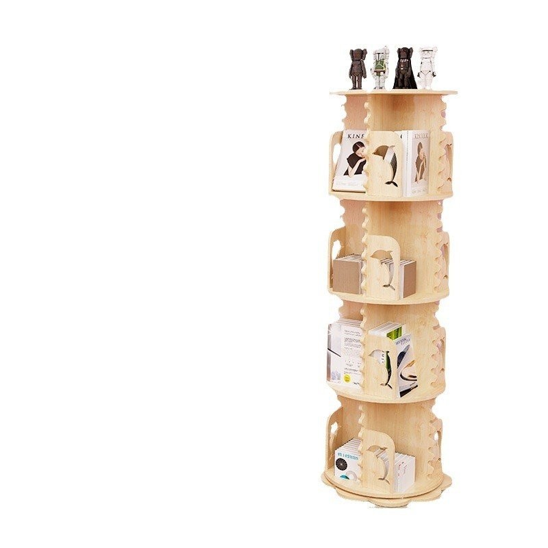 Rak buku memusing 360 darjah selebriti bersih, semua rak buku kayu ...