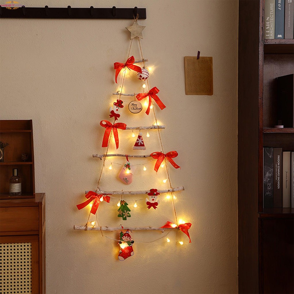 LED Lighted Wall Christmas Tree with Lighted Christmas Wall Decor ...