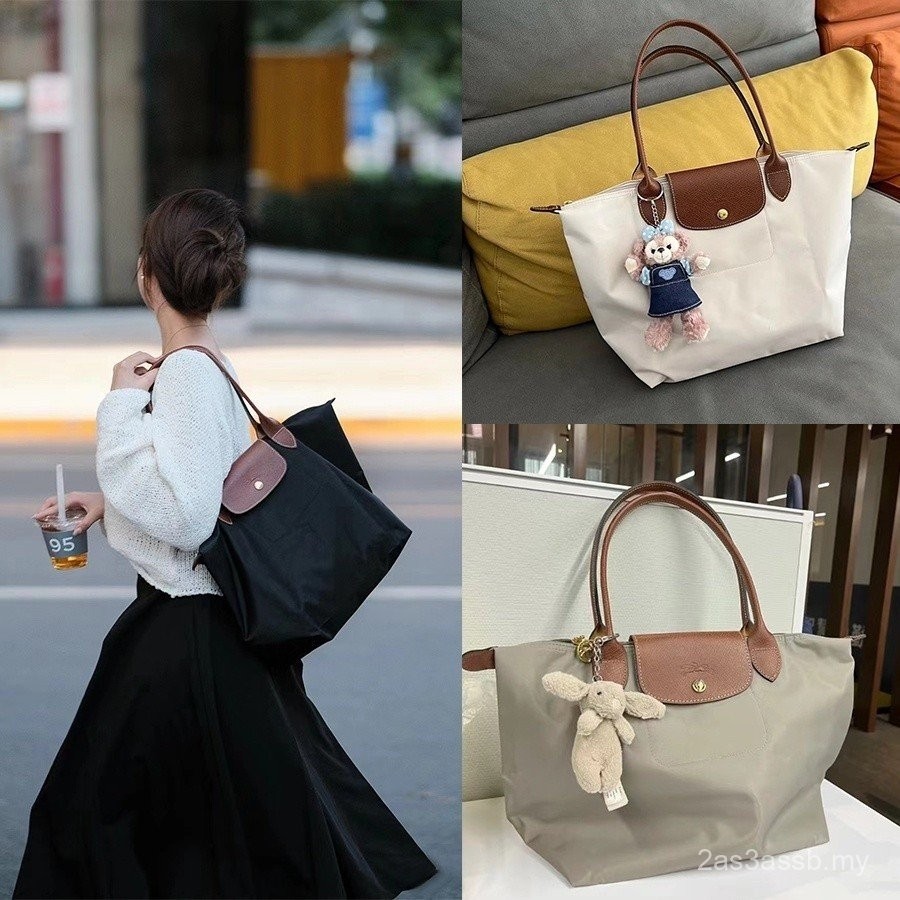 Longchamp LE Pliage klasik nilon lipat beg anti-air 1899 2605 089 beg ...
