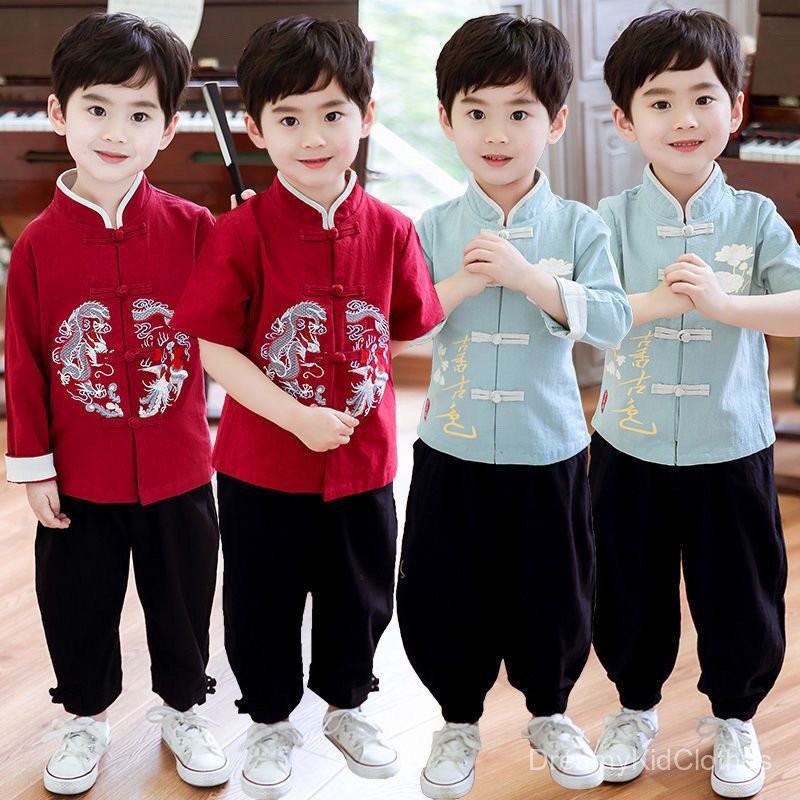 Children Hanfu Suit CNY Hanfu Children Boys Ethnic Style Ancient Style ...