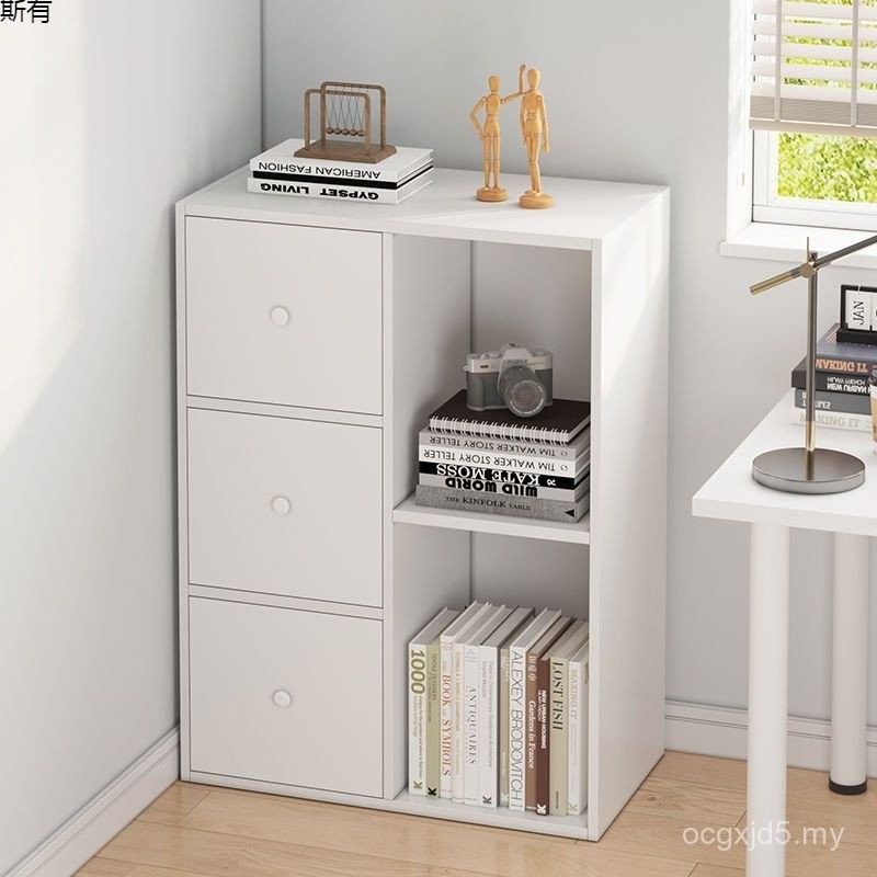 Rak buku sederhana, kabinet penyimpanan lantai, kabinet kecil, bilik ...