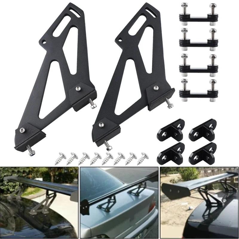 2Pcs Universal Car Rear Spoiler Racing Tail Spoiler Legs Mount Brackets ...