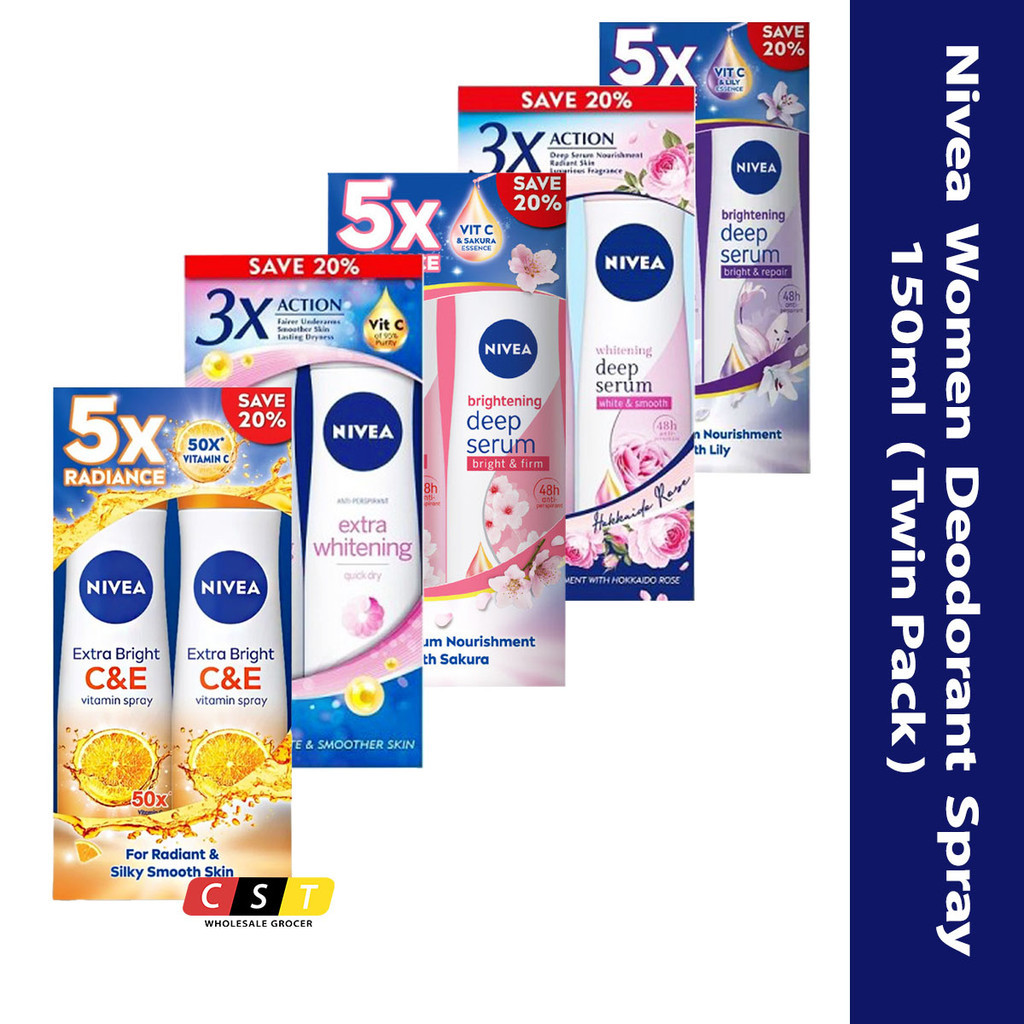 Nivea Women Deodorant Spray 150ml (Twin Pack) | Shopee Malaysia