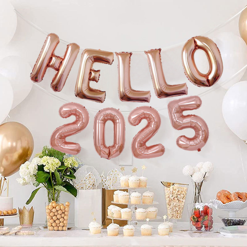 16inch Retro Aluminum Film Balloon Conjoined English Small Letter Hello ...