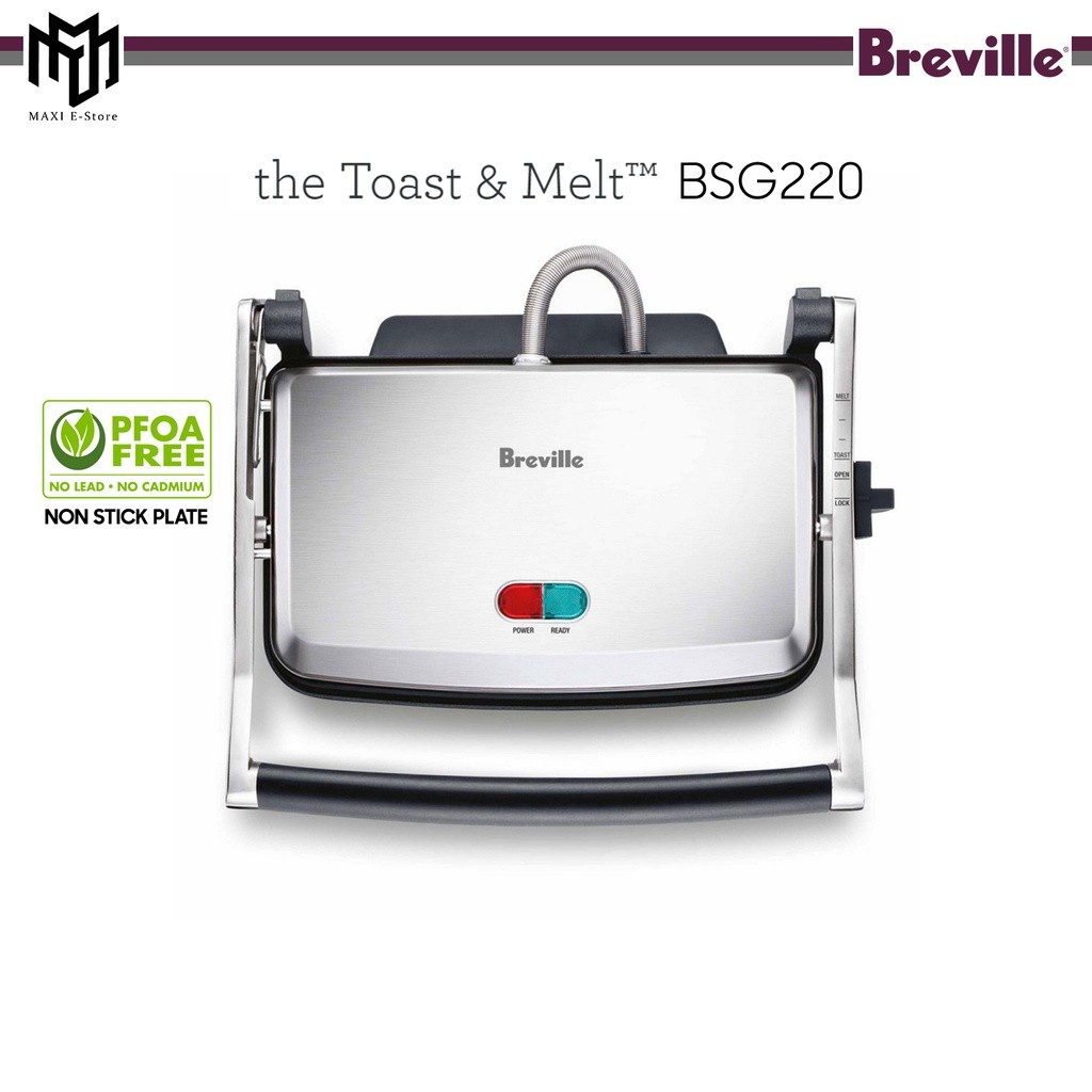 Breville LSG545 The Toast & Melt™ 4 Slice Sandwich Press Non-stick ...