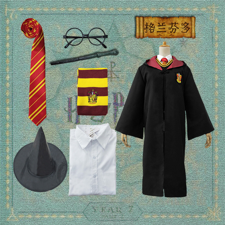Harry·Potter Robe Glenfendor Halloween Show Magic Robe 7-Piece Set ...
