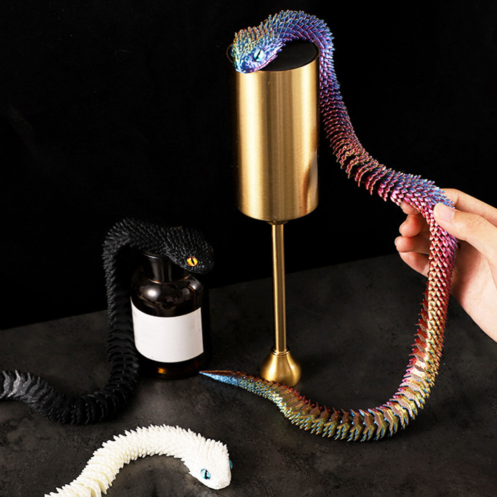 redbuild| Nature Inspired Toy 3d Printed Snake Toy Flexible Jointed ...