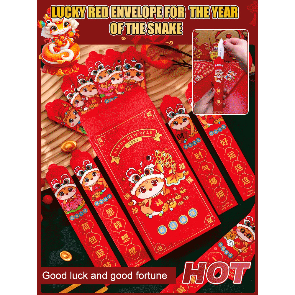 young people Li is sealed red pouch Chinese New Year's Wishes Snake ...