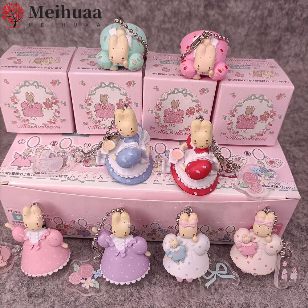 MEIHUAA 8pcs/set Anime Figure Keychain, Mini Mascot Jasmine Rabbit Box ...