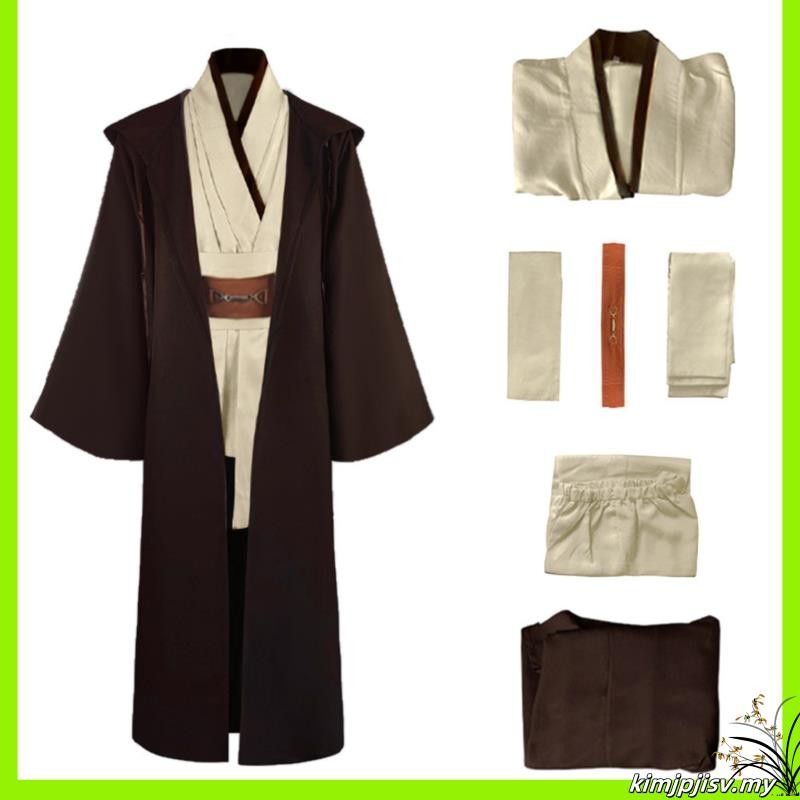Star and War Obi Wan Kenobi Cosplay Costume Jedi Knight Robe Suit ...
